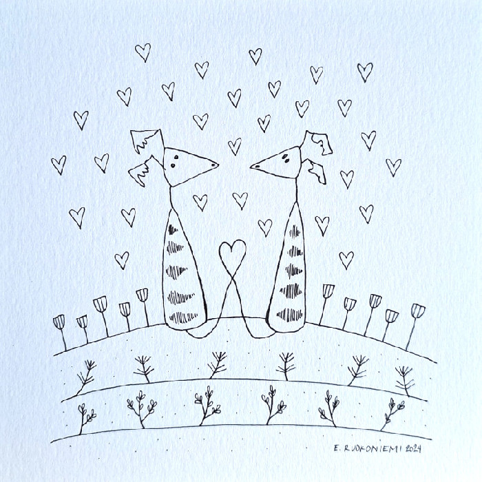 Myytävät teokset - Piirrokset ja grafiikka :: Ruokoniemi Art & Design
